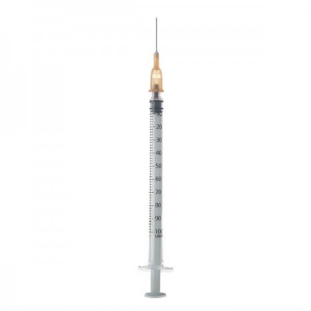 JERINGA ICO 1 ML INSULINA C/A 0,5 X 16 MM. caja de 100 Unidades.